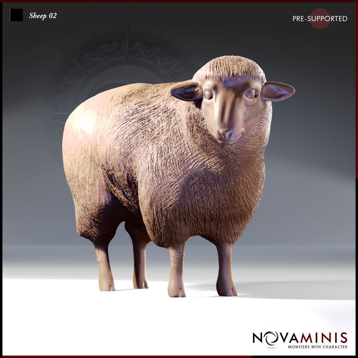 3D Printable Sheep 02 by NOVAMINIS